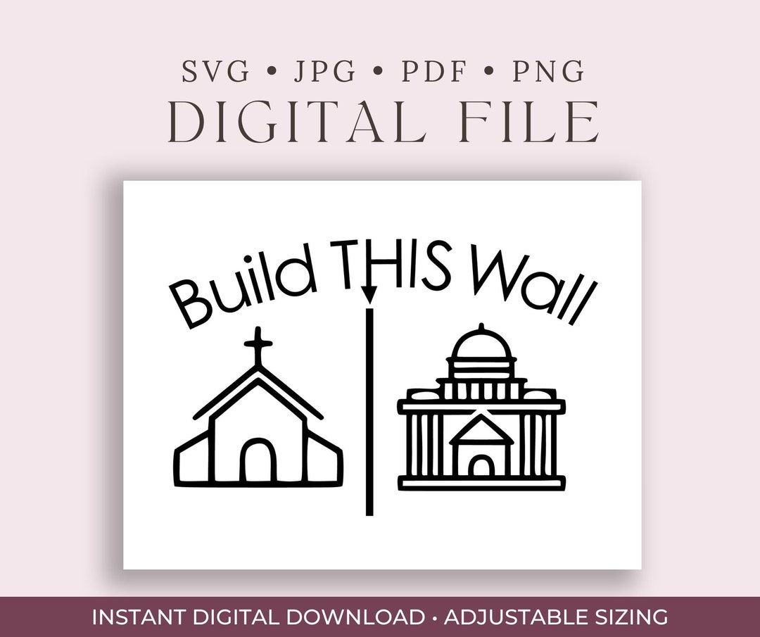Build This Wall SVG, SVG Files for Circuit, Glowforge Files, Church and ...