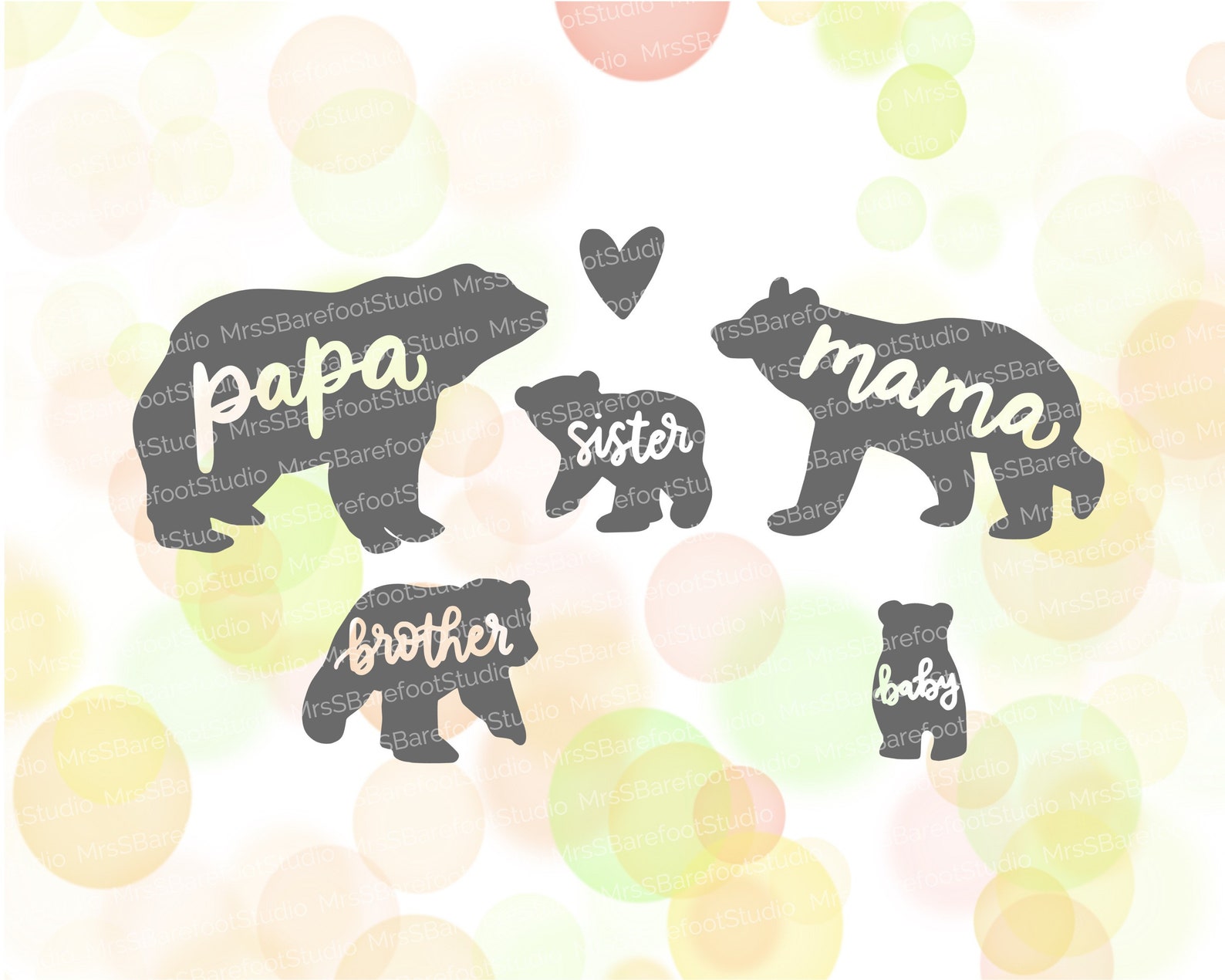 Bear Family SVG Mama Bear SVG Bear SVG Baby Bear Svg - Etsy