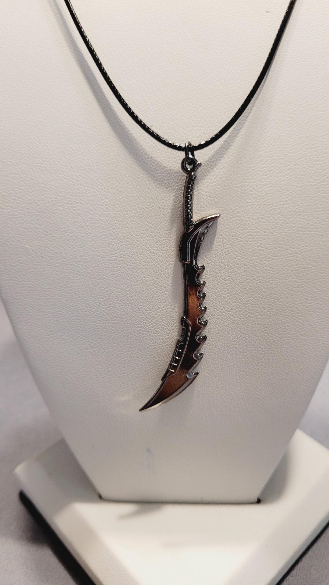 Handmade Fantasy, Anime, Cosplay Gunmetal Black Curved Jagged Edged ...