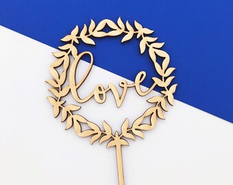Love cake topper | Etsy
