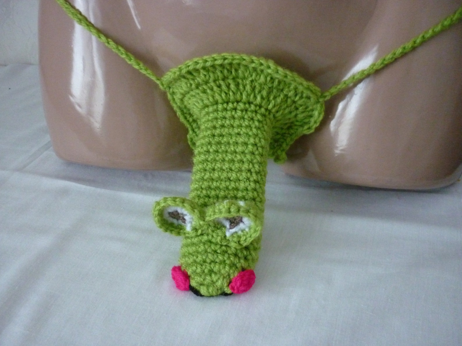 Crochet Frog Sexy Mens Thong Men Thongs String Handmade Frog Men Underwear T Underwear