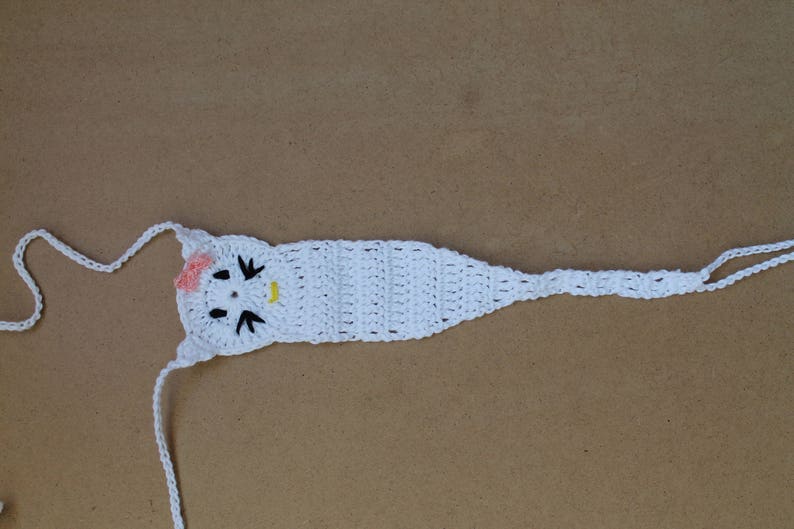 Crochet Sexy White Cat Open Bra and Thong Erotic Lingerie | Etsy