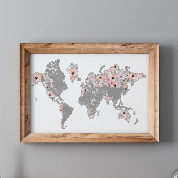 World Map Where You Been - Etsy