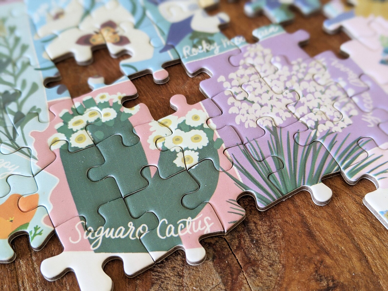 US State Flowers Map Jigsaw Puzzle: Unique 275 Piece Design - Etsy