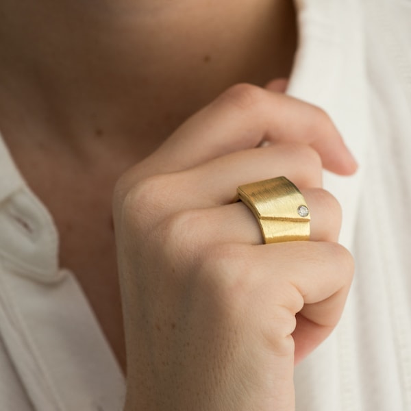 Wide Wedding Ring - Etsy