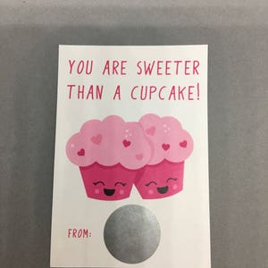 Valentine's Day Scratch off Cards, Cute Food Theme, Pack of 24, Kids ...