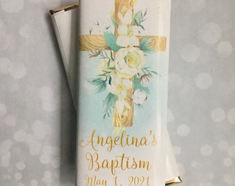 Religious Candy Bar Wrapper Cross With Greenery Catholic | Etsy