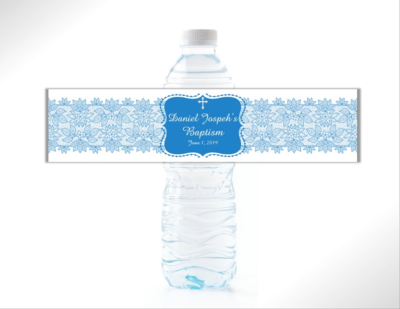 Religious Personalized Water Bottle Labels Custom Bottled - Etsy España