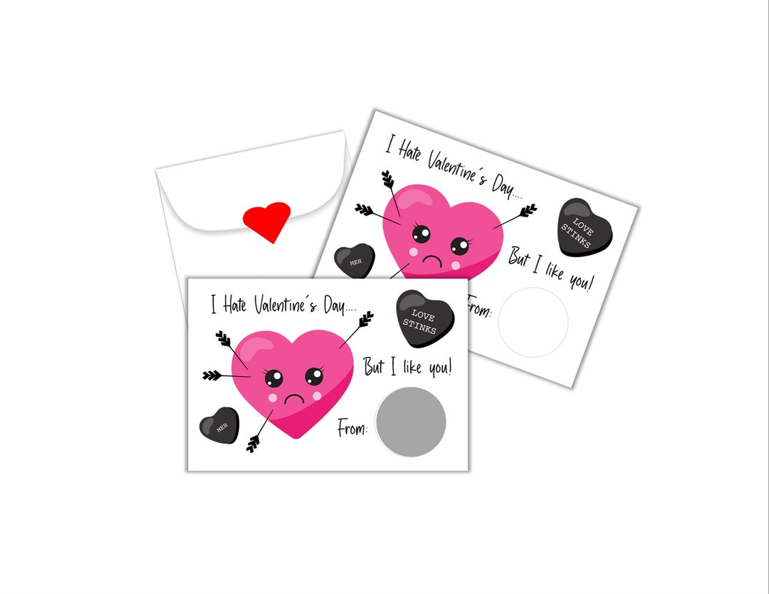 Valentine's Day Scratch off Cards, Anti-valentine's Day Theme, Pack of ...