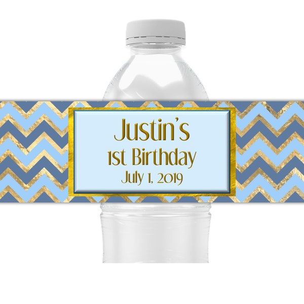 Chevron Water Bottle Labels - Etsy