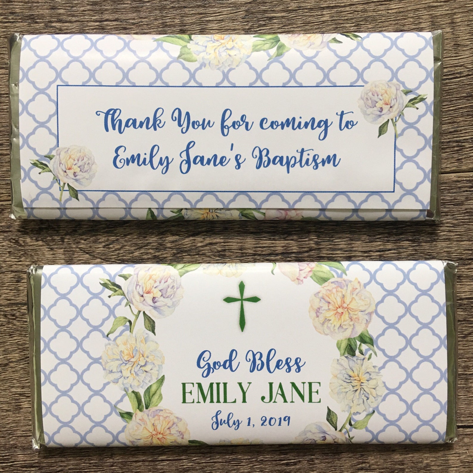Religious Personalized Candy Bar Wrapper, Communion Party, Baptism ...
