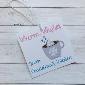 Hot Cocoa Stickers OR Tags, Personalized for Holiday Party Favors or ...