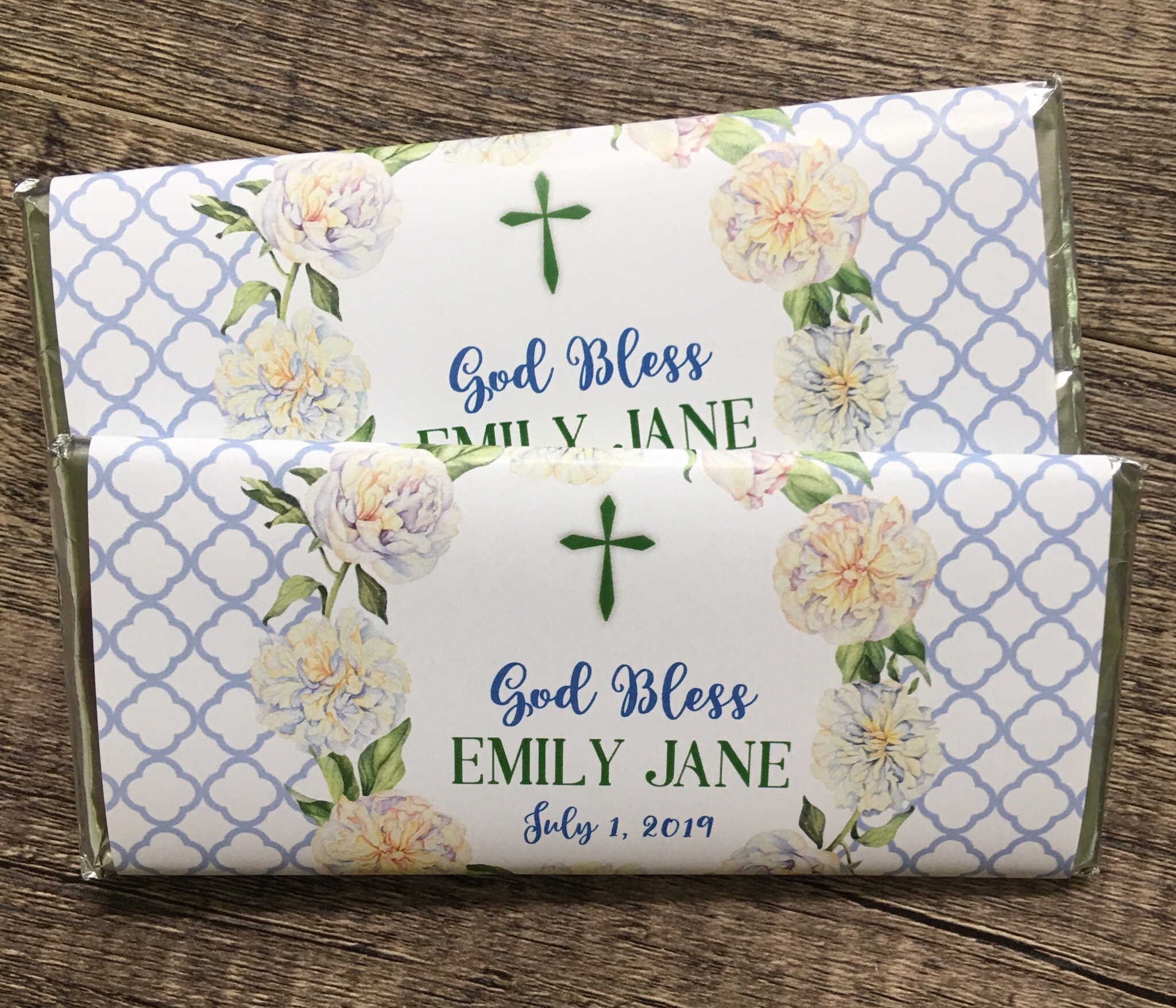 Religious Personalized Candy Bar Wrapper, Communion Party, Baptism ...