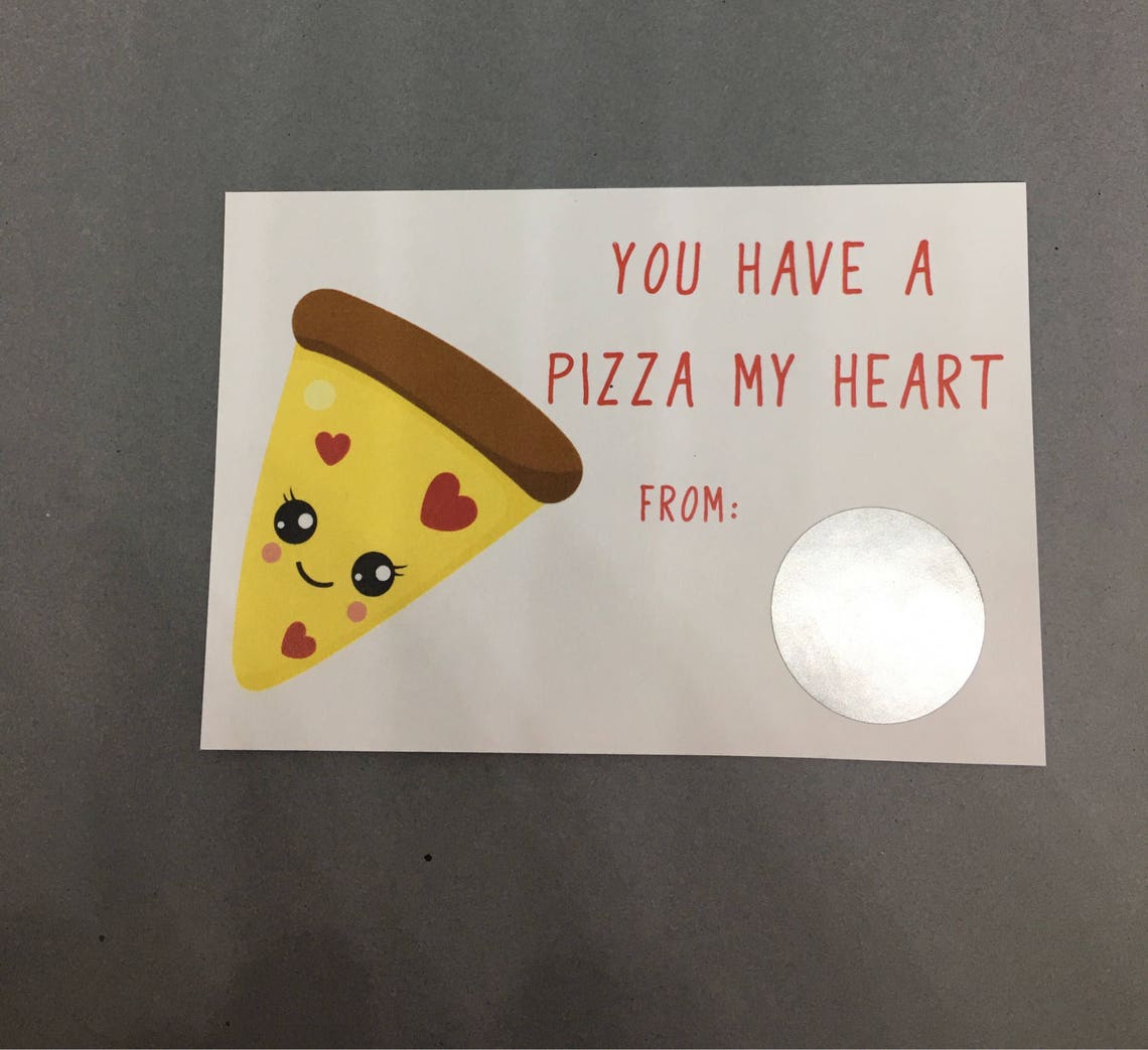 Valentine's Day Scratch off Cards, Cute Food Theme, Pack of 24, Kids ...