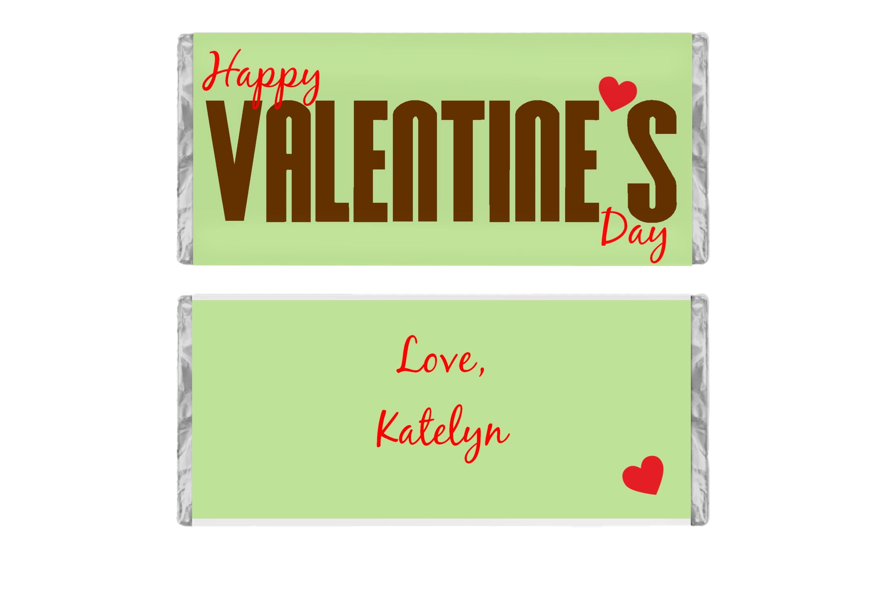 Valentine Candy Bar Wrapper, Personalized Hershey Bar Wrappers for ...