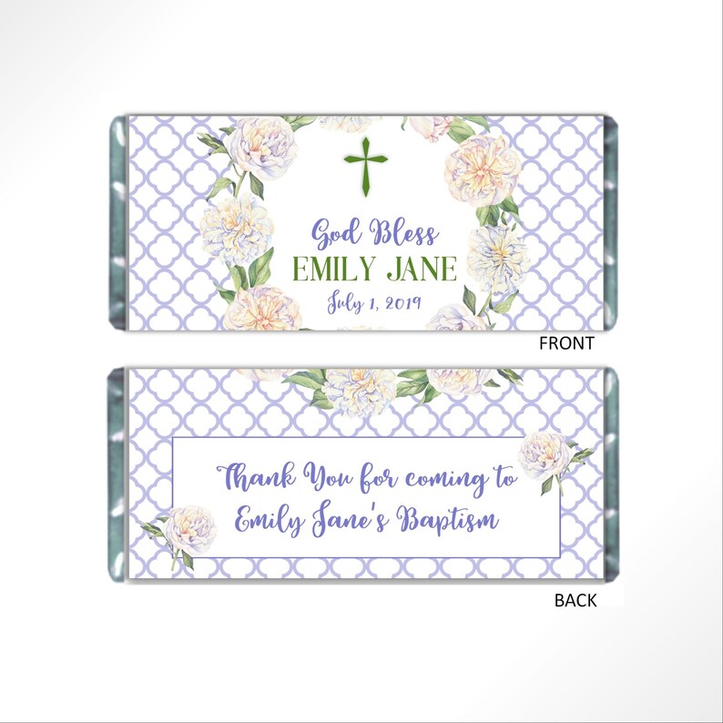 Religious Personalized Candy Bar Wrapper, Communion Party, Baptism ...