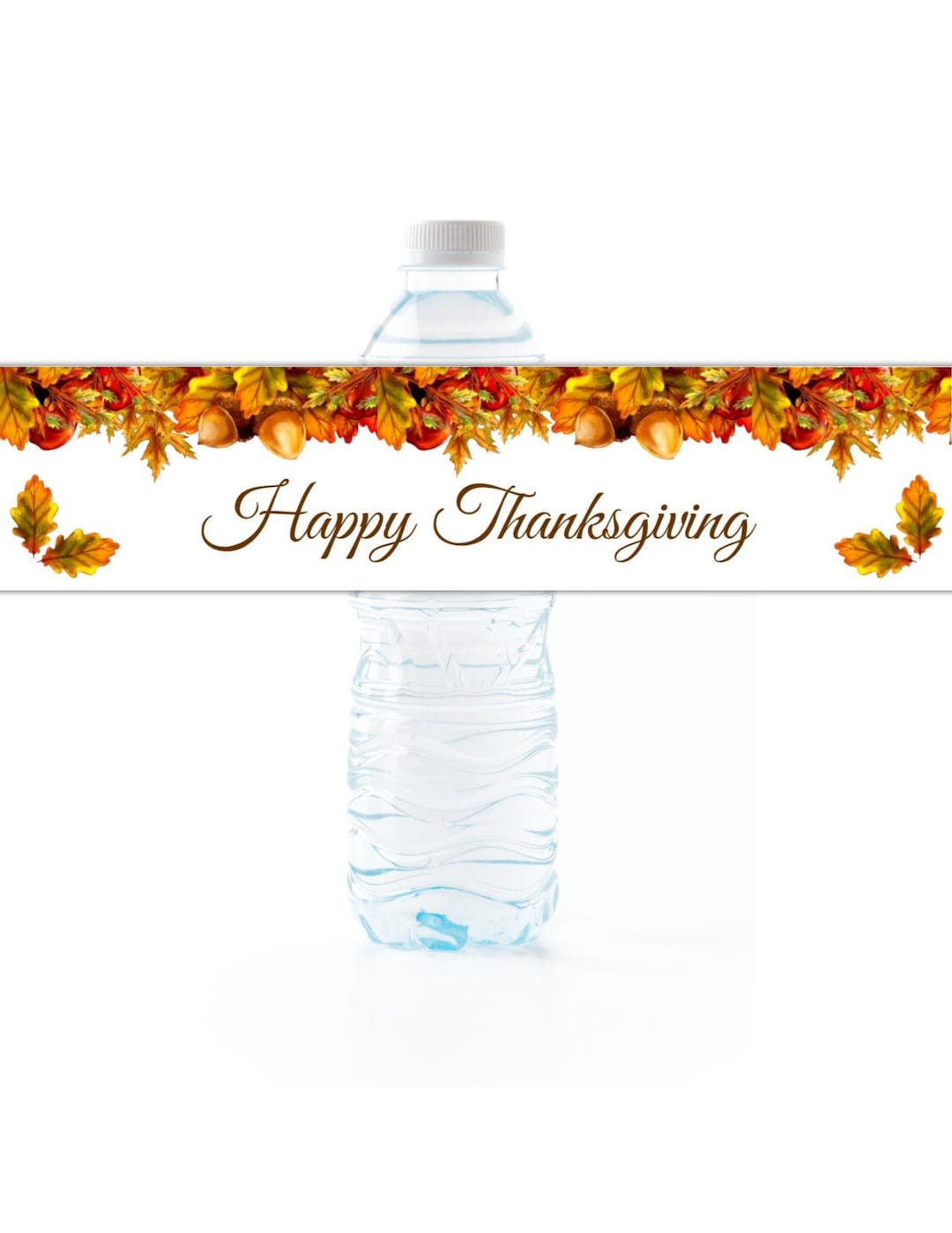 Thanksgiving Water Bottle Labels, Personalized, Peel and Stick ...