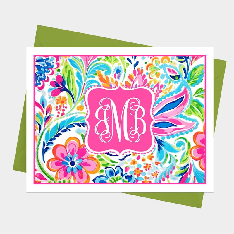 Monogrammed Note Cards - Etsy