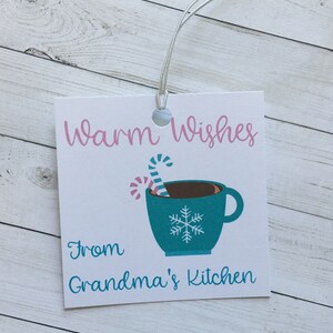 Hot Cocoa Stickers OR Tags, Personalized for Holiday Party Favors or ...