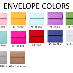 Personalized Family Note Cards, Blank Folded Note Cards With Envelopes ...