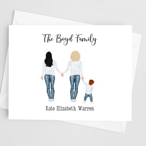 Personalized Family Note Cards, Blank Folded Note Cards With Envelopes ...