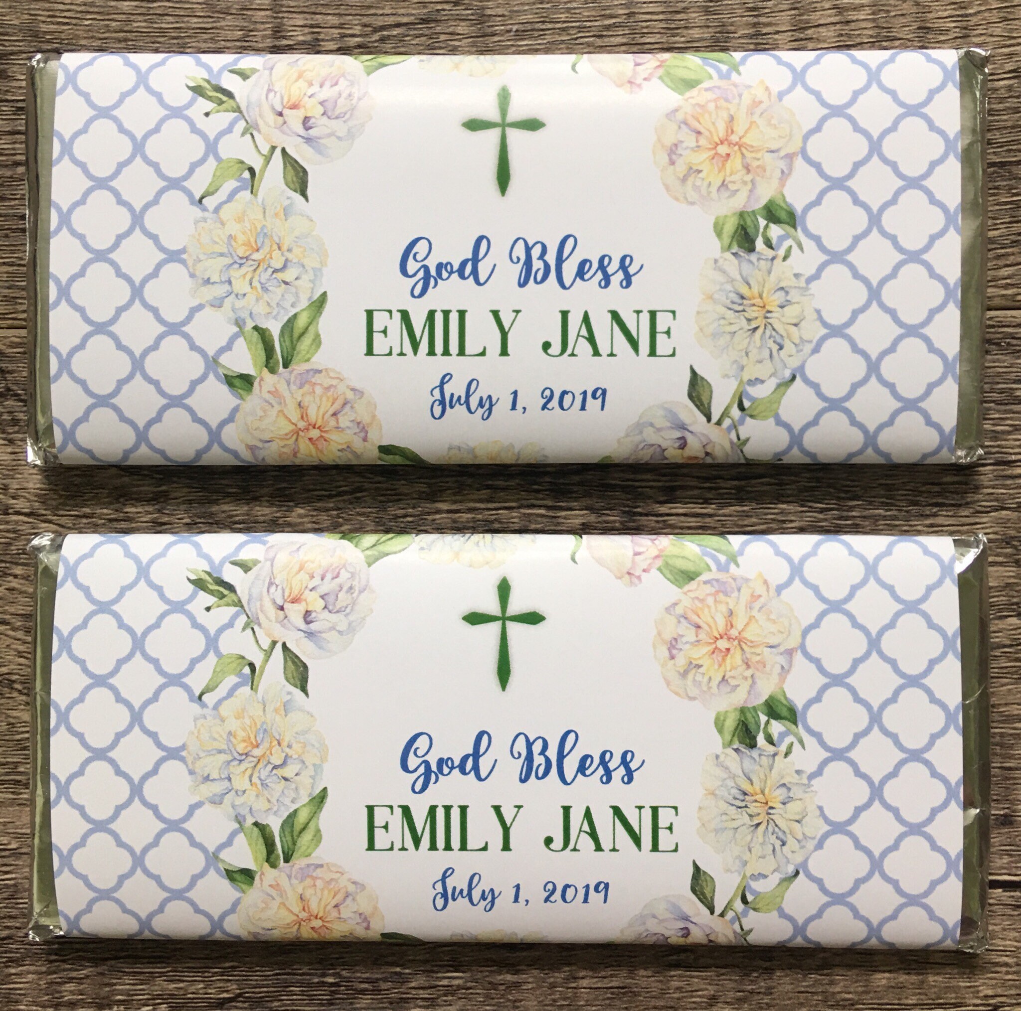 Religious Personalized Candy Bar Wrapper, Communion Party, Baptism ...