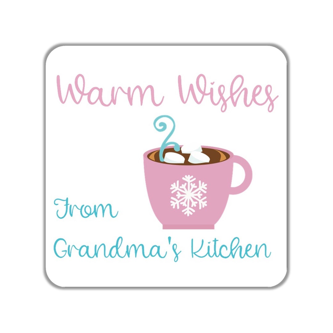 Hot Cocoa Stickers OR Tags, Personalized for Holiday Party Favors or ...