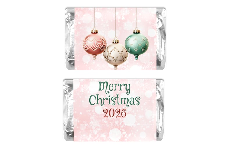 Editable Mini Candy Wrappers Digital Download, Personalized Christmas ...