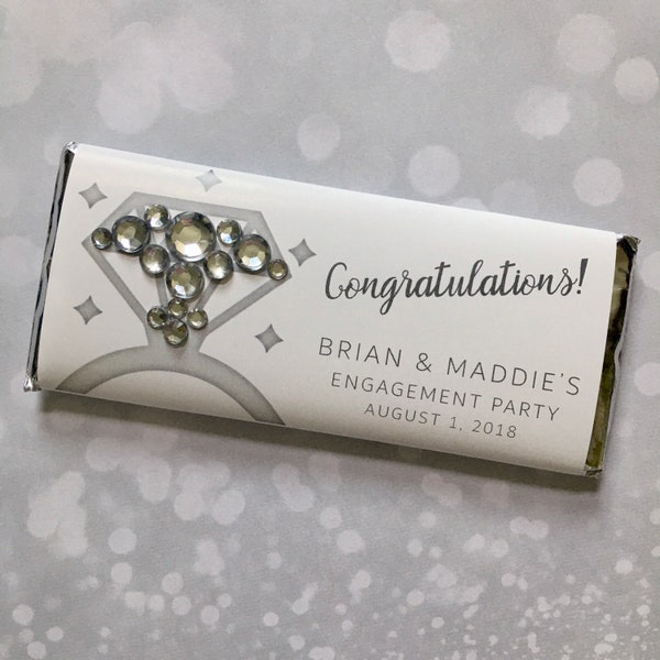 Personalized Chocolate Bar Wrapper Engagement - Etsy
