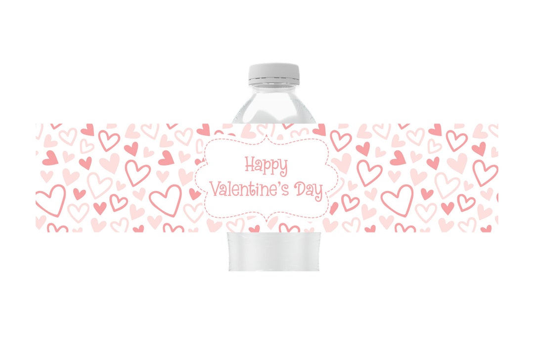 Valentines Day Water Bottle Labels, Party Favors, Pack of 25 Peel and ...
