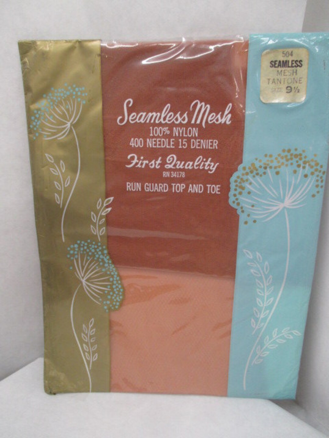 Vtg Mesh Hosiery, 1 of 2 Listed, Thigh High Stockings, Size 9.5 ...