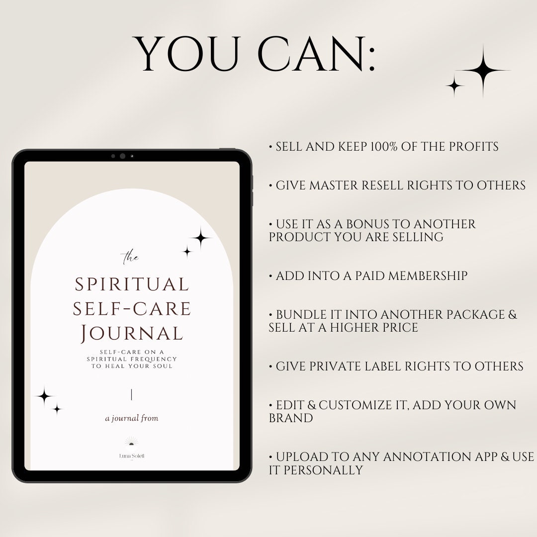 The Spritual Self-care Journal Self Care Journal Digital Journal Self ...