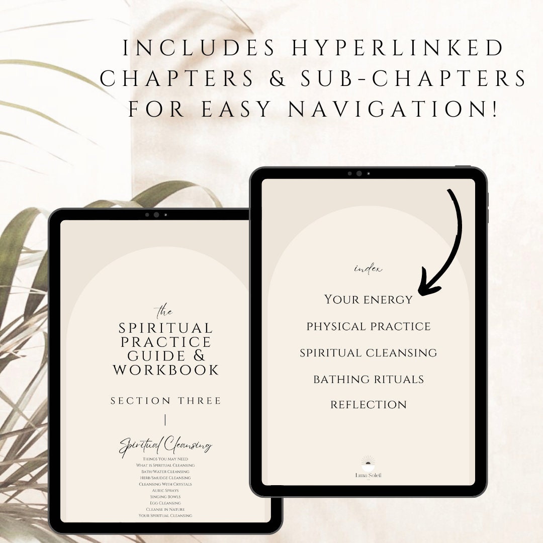 The Spritual Practice Guide & Workbook | Spiritual Journal | Cleansing | Smudging | Self-care ...