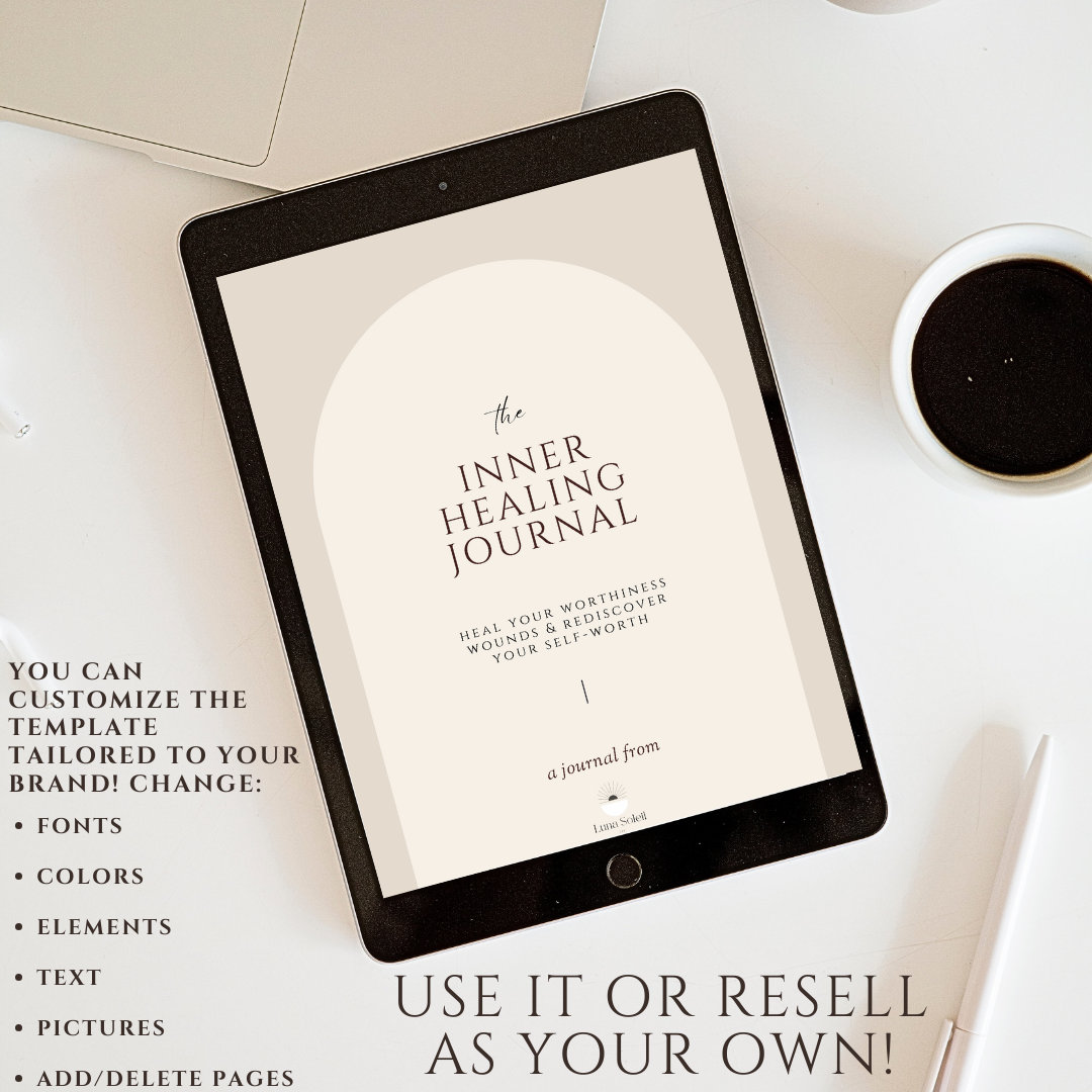 Inner Healing Journal Self Worth Journal MRR Digital Products PLR ...