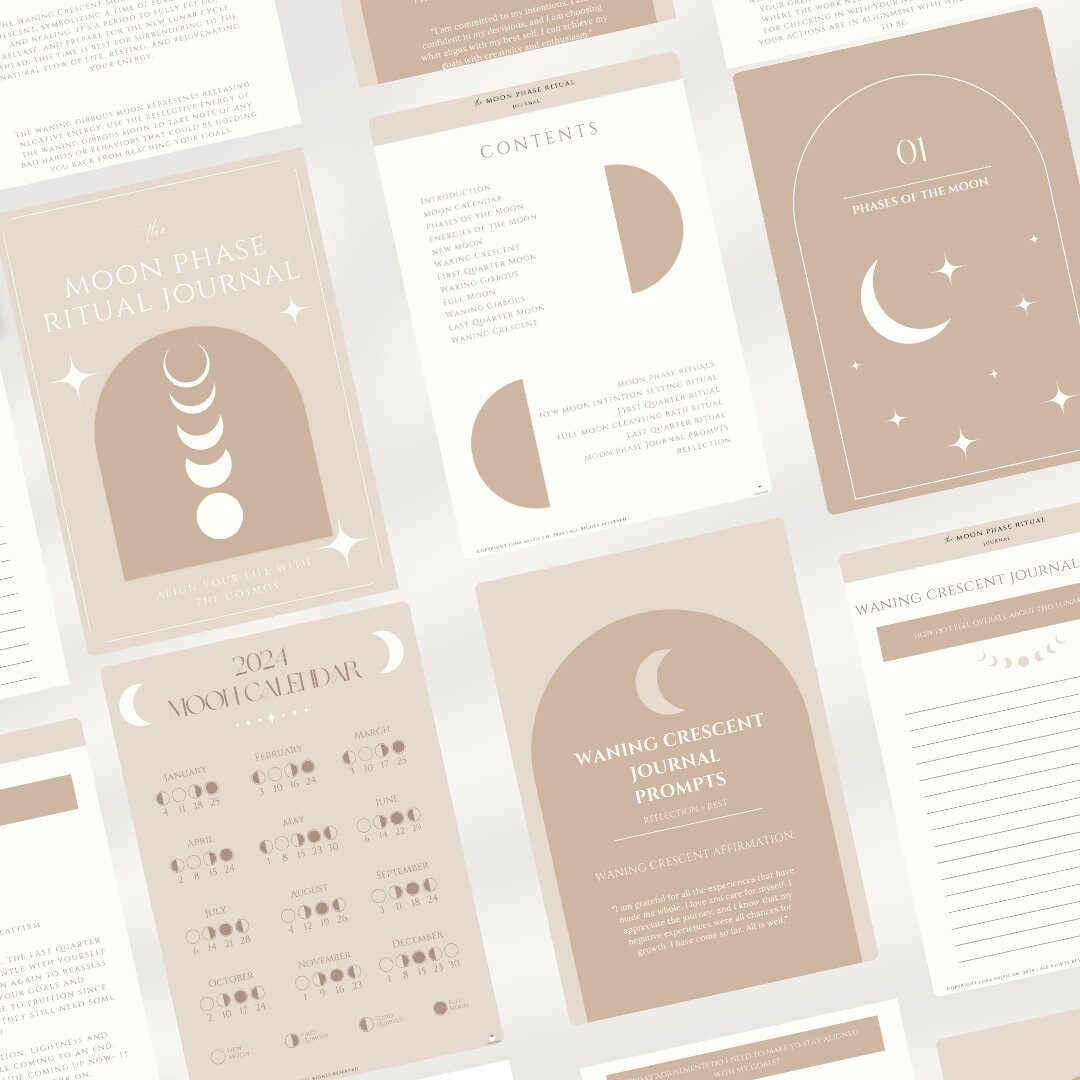 The Moon Phase Ritual Journal | Moon Journal | Digital Journal | Ritual ...