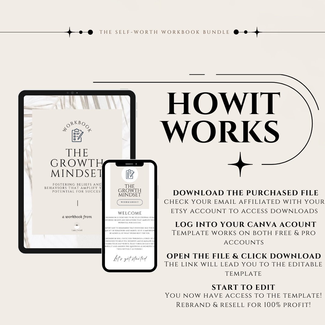 The Self-worth Workbook Bundle | Mental Health Worksheets | Growth ...