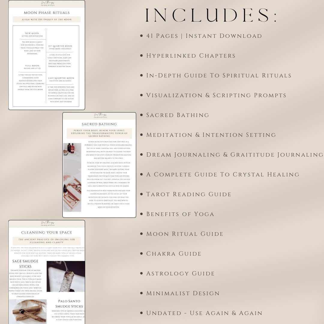 Soul Therapy Sacred Rituals Guide | Ritual | Spiritual Journey ...