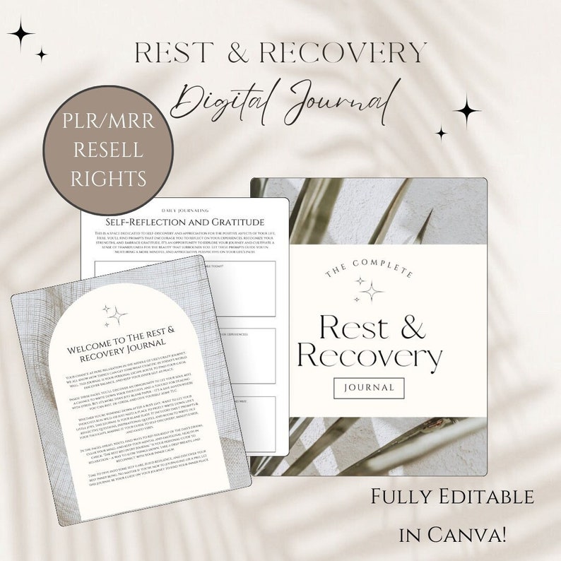 Rest & Recovery Digital Journal With Master Resell Rights | MRR ...