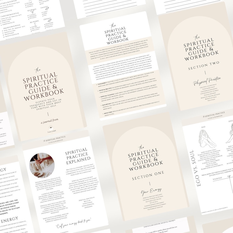 The Spritual Practice Guide & Workbook | Spiritual Journal | Cleansing ...
