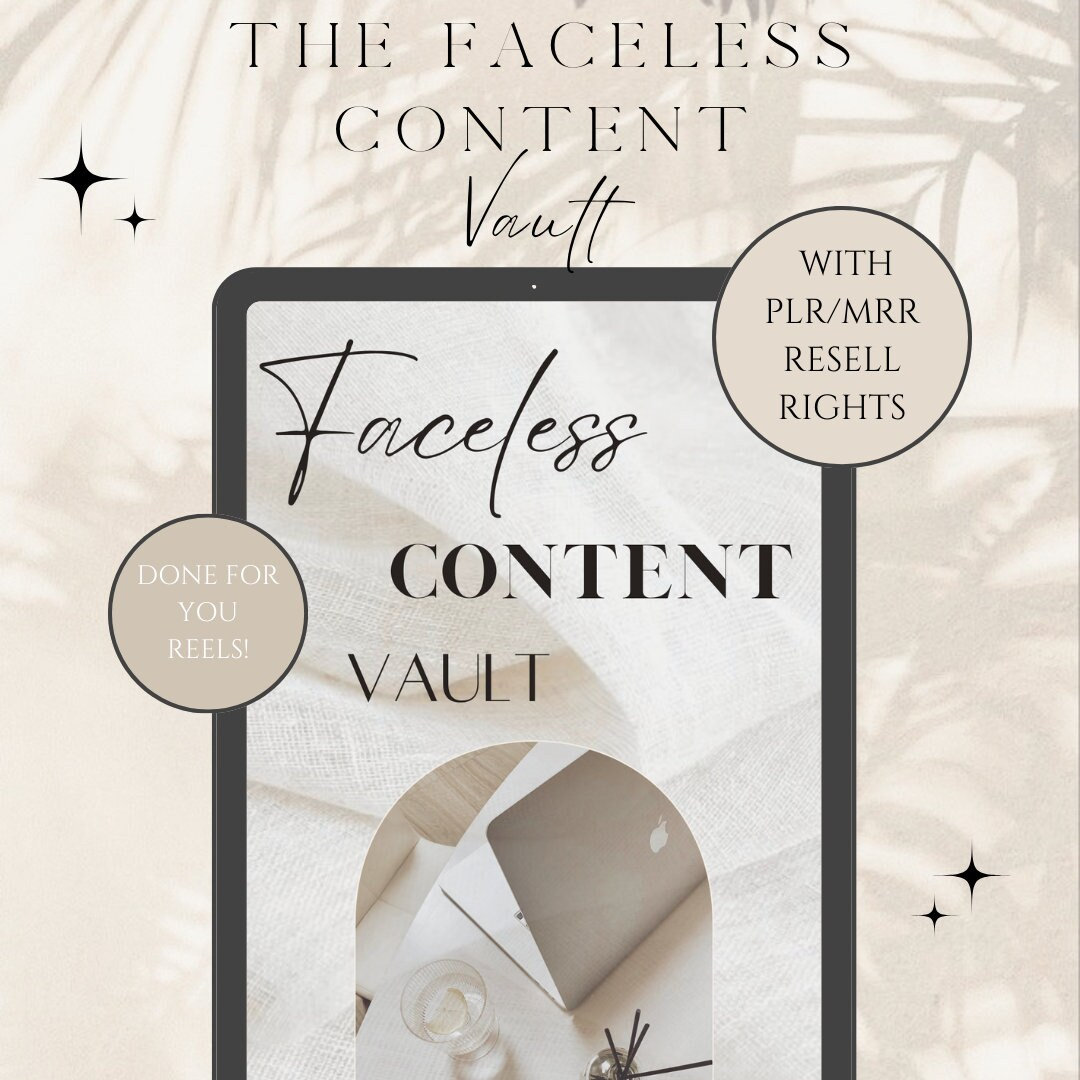 Faceless Content Vault | Digital Products | Faceless Marketing ...