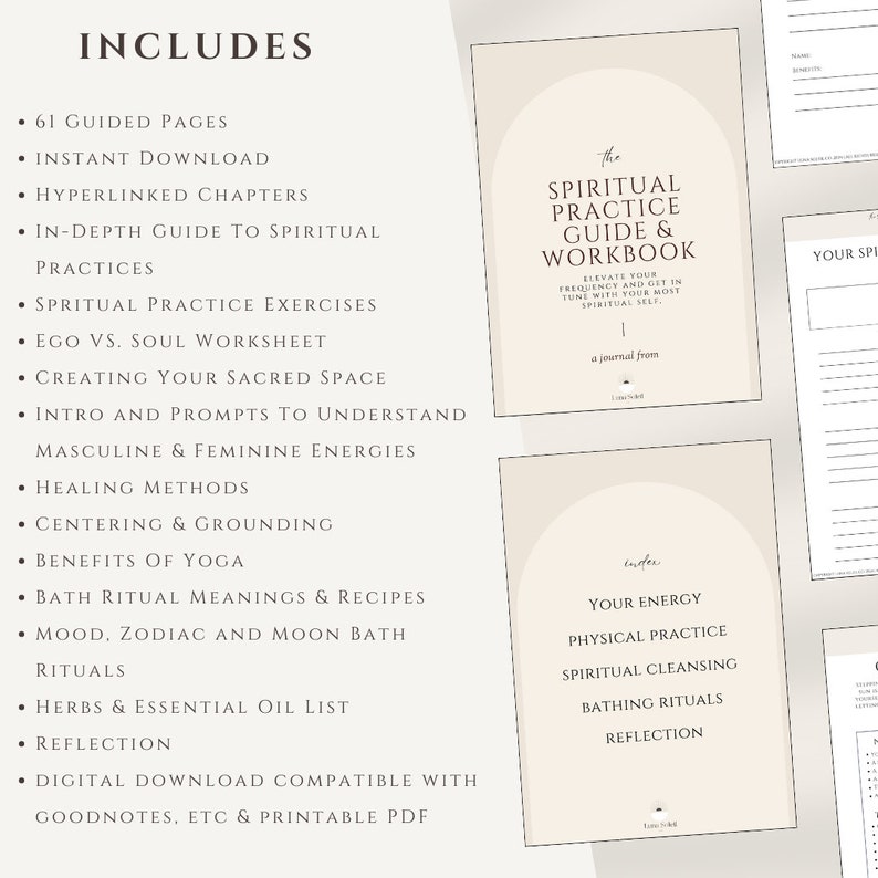 The Spritual Practice Guide & Workbook | Spiritual Journal | Cleansing ...