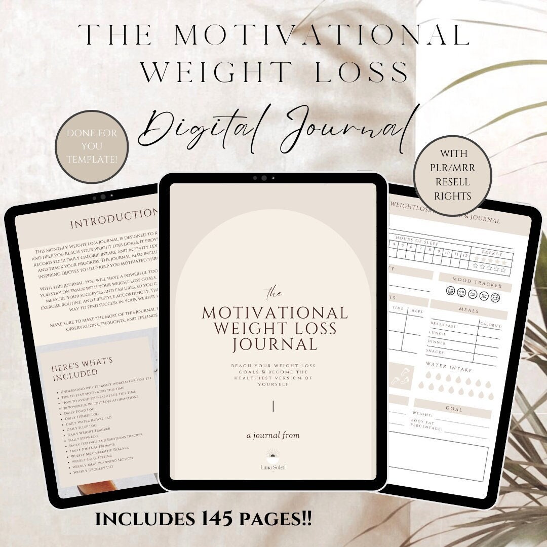 The Motivational Weight Loss Journal Digital Journal Weightloss Journal ...