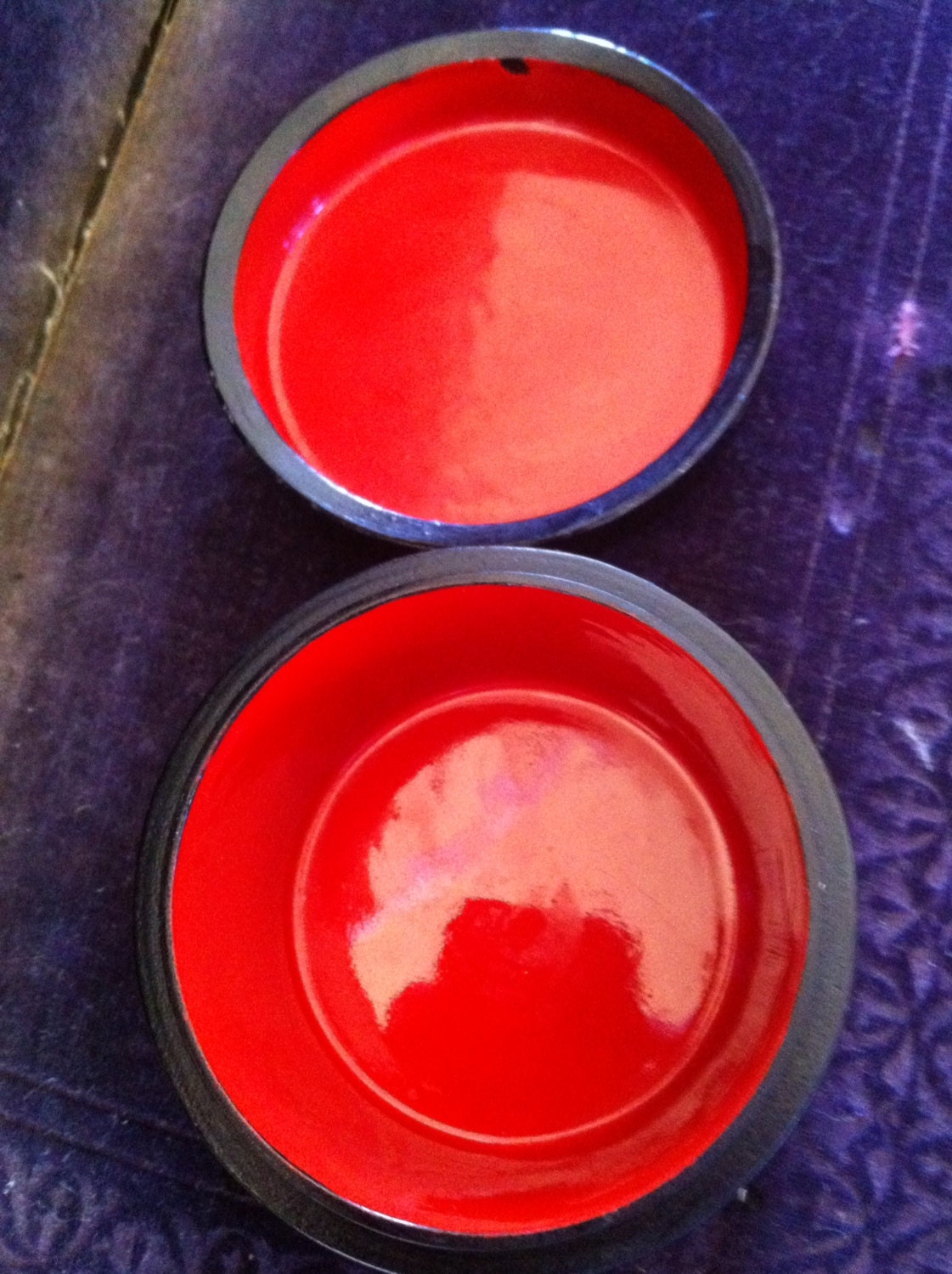 Vintage Soviet Era Round Russian Lacquer Box Hand Painted Miniature ...