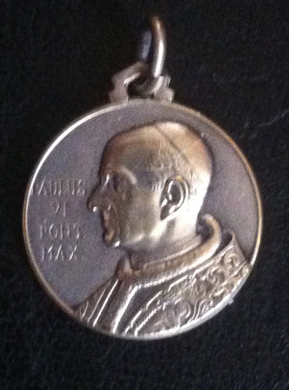 Saint medal paul vi pendant 800 silver saint medal ro… - Gem