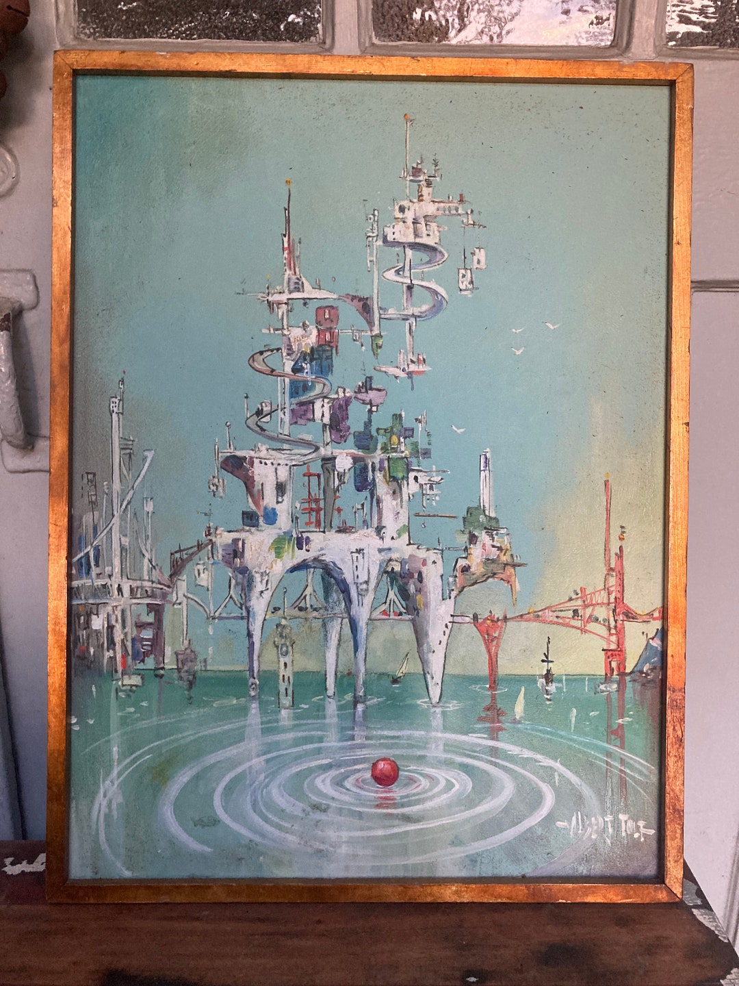 THE RED BALOON an Original Painting by Albert Tolf - Etsy