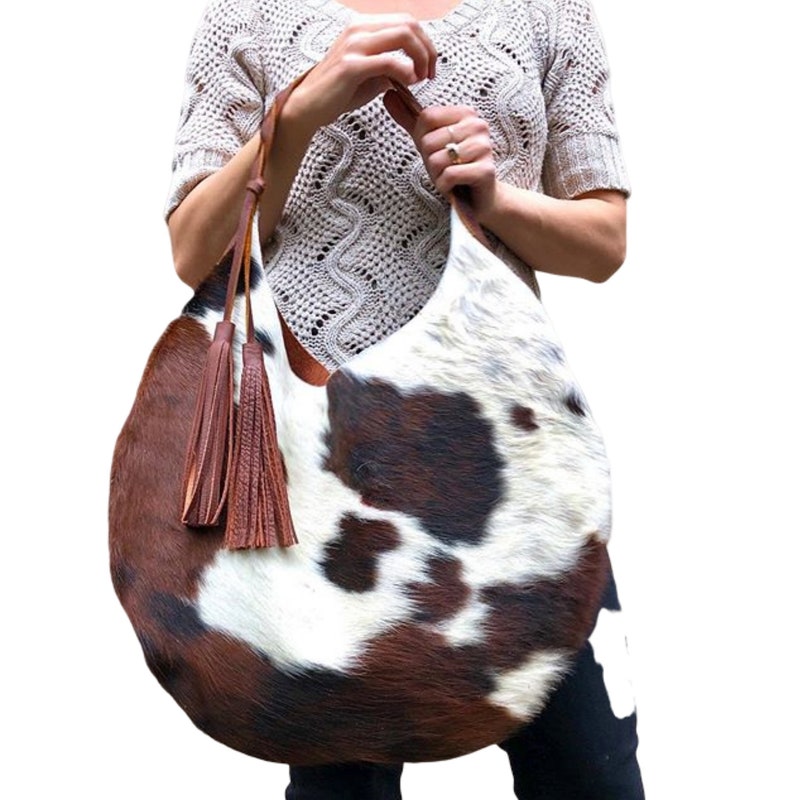 Cow Hide Hobo Bags - Etsy