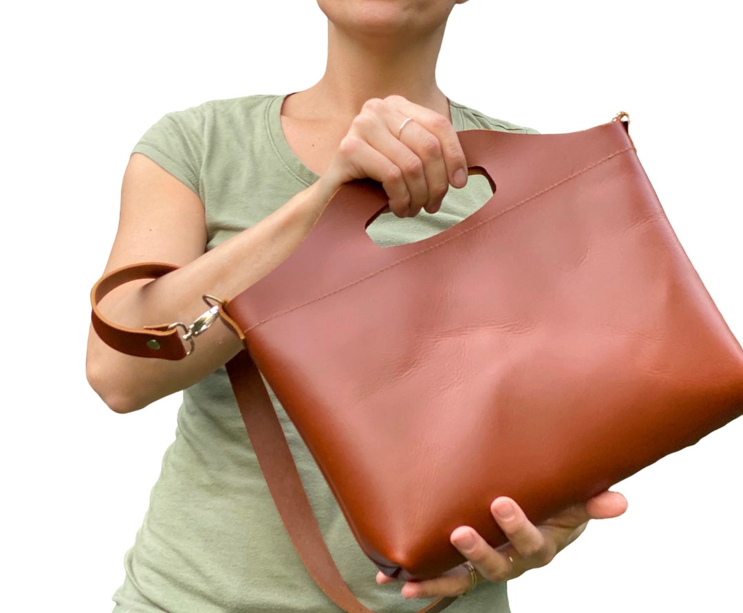 Small Brown Crossbody Bag, Small Everyday and Weekend Purse, Handmade ...