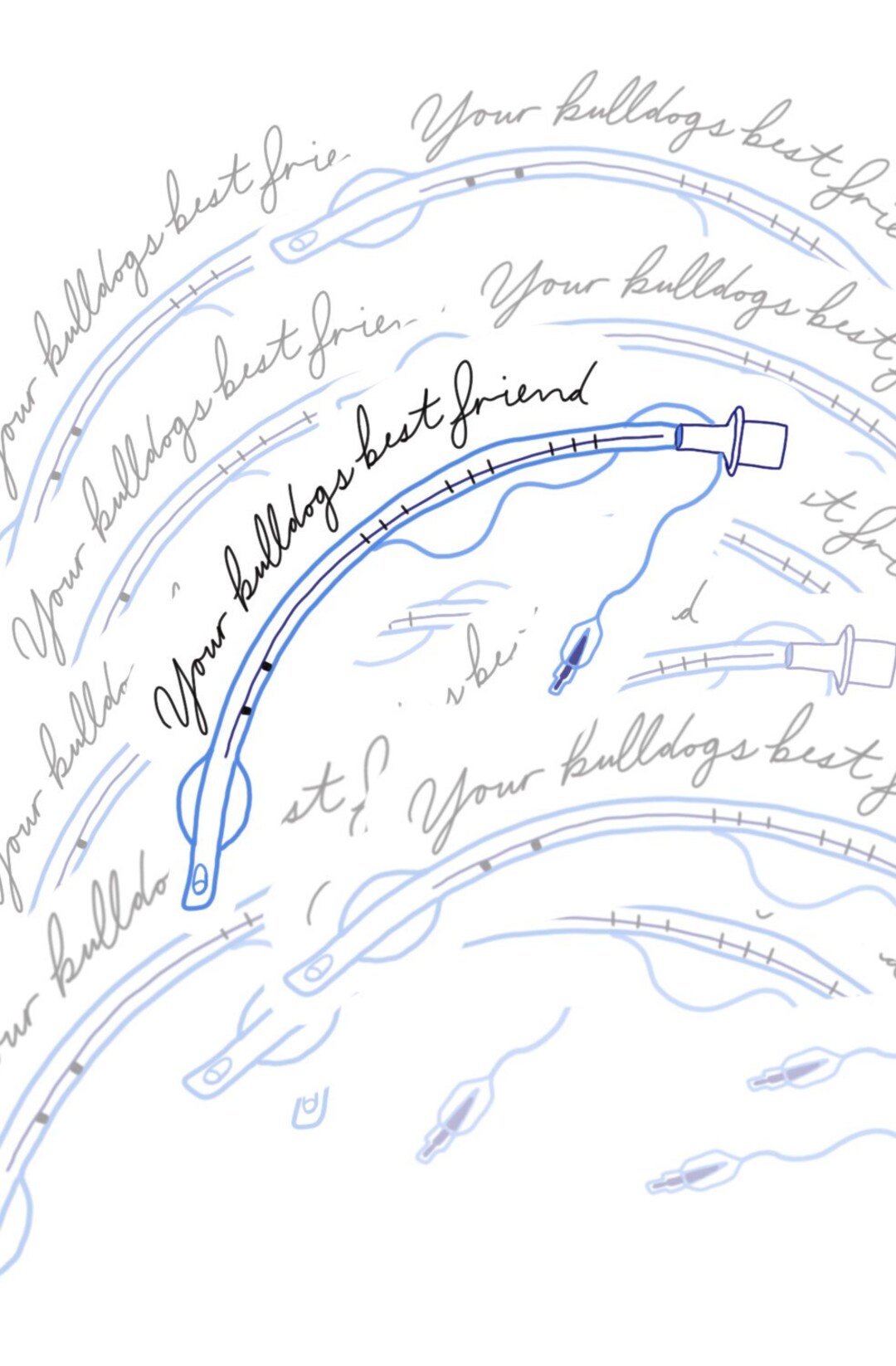 Your Bulldogs Bestie Intubation MINI Vet Med Humor Vinyl Stickers - Etsy