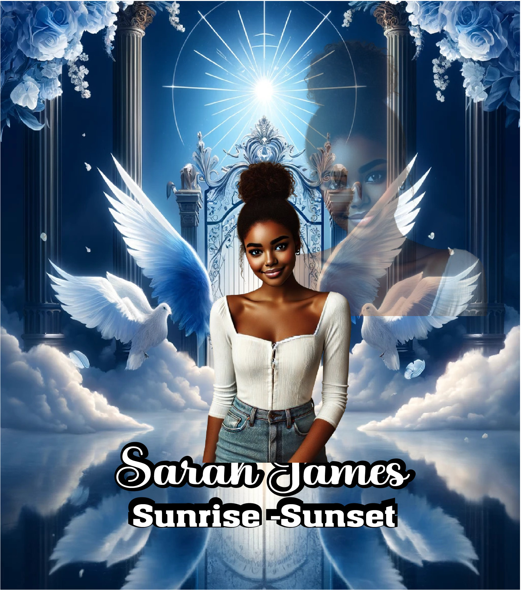 Dove PNG Blue Memorial Background Sublimation Design Funeral Wallpaper ...