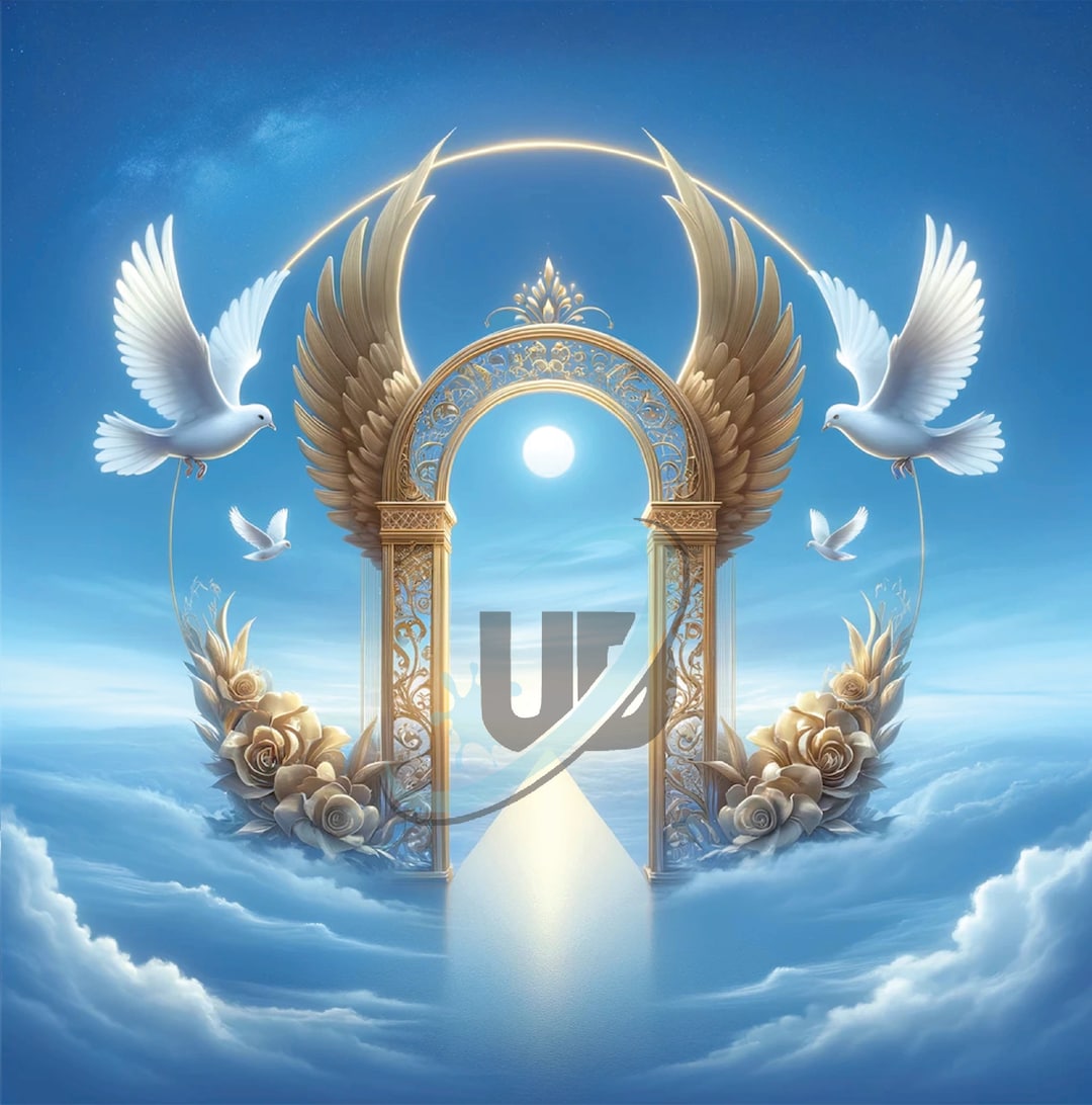 Blue Sky Heaven Background | Clouds | Doves| Memorial Wallpaper ...